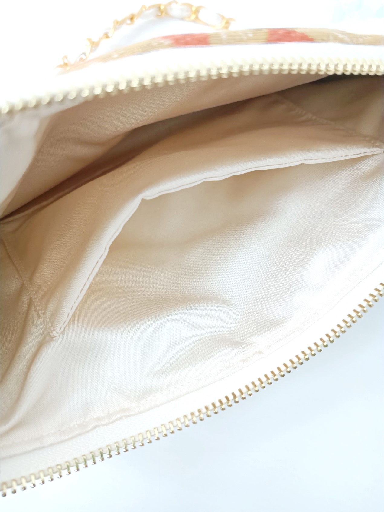 Kimono Short Chain Shoulder Bag White Kiku - Toanoi