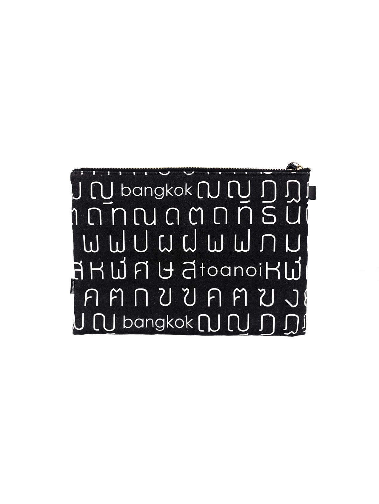 13″ Laptop Case Thai Numbers Black - Toanoi